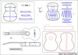 CAD Maseru Kohno Style Classical Guitar Plan - CAD Guitar Plans