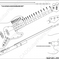 PDF Jazz Bass Electric Guitar Plan Fender Style - CAD Guitar Plans