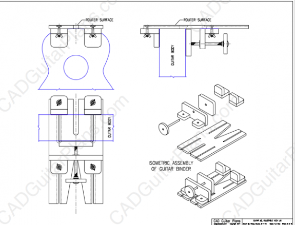 PDF Guitar Neck Joint Alignment Jig Plan - CAD Guitar Plans