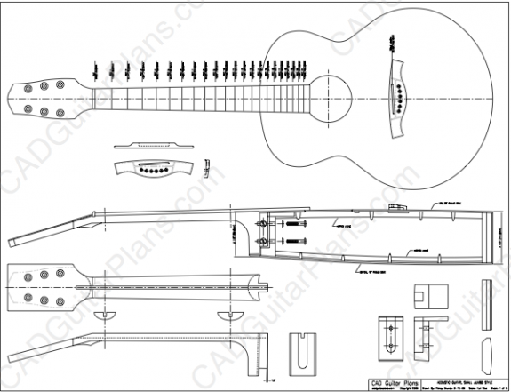 Acoustic Guitar Plans | CAD Guitar Plans